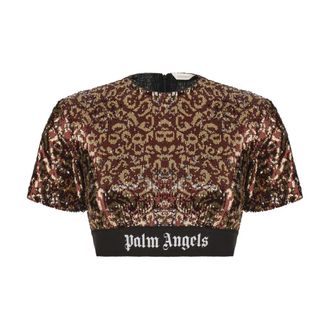 Palm Angels Sequin Top - - Blouses & Shirts - Damen - Mehrfarbig - M