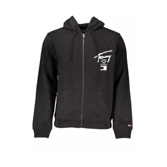 Tommy Hilfiger Homme, Sweatshirts et sweats &agrave; capuche, Noir, Taille: S SweaT-shirt zipp&eacute; en coton noir Tommy Hilfiger
