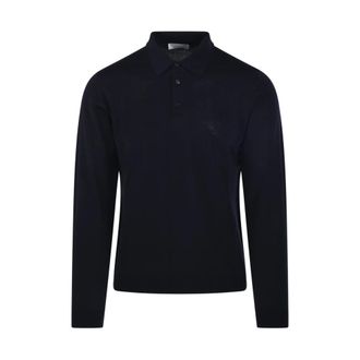 Roberto Collina Polo ML - - Tops - Herren - Blau - XL