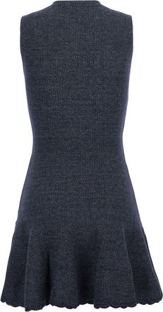 Self Portrait Textured Knit Mini Dress - Blue