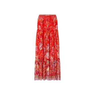 Camilla Maxi-Rock mit Volants - - Skirts - Damen - Rot - S