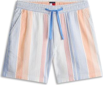 Tommy Hilfiger Leichte Seersucker-Baumwollshorts mit Streifenmuster in