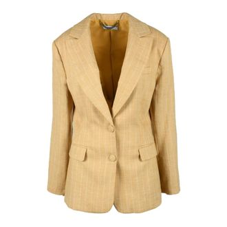 MVP Wardrobe Leinen Polyester Jacke Maria Vittoria Paolillo - - Jackets - Damen - Beige - S