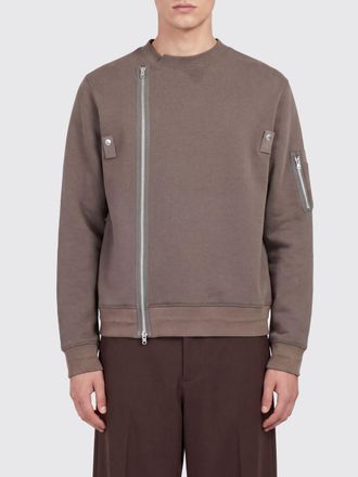 sacai Rundhals-Sweatshirt aus Baumwollmischung mit seitlichen Rei&szlig;verschl&uuml;ssen