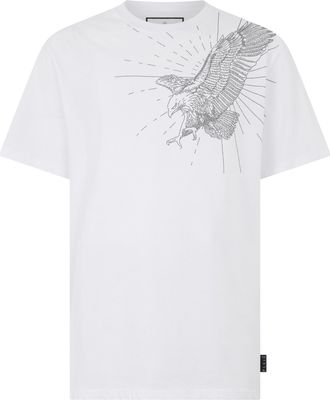 Philipp Plein Round Neck T-Shirt Eagle Stones