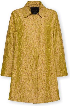 Elena Miro Femme, Manteaux, Jaune, Taille: 46 FR Manteau Jacquard L&eacute;ger