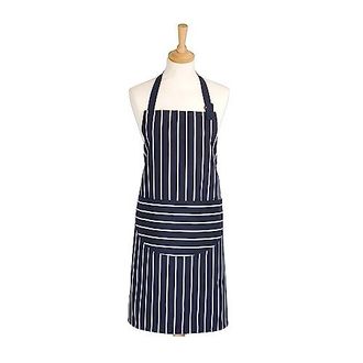 Dexam Butchers Stripe lange Sch&uuml;rze f&uuml;r Erwachsene, Marineblau