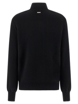 Ferragamo Womens Black Virgin Wool Cardigan Clothing