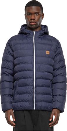 Urban Classics Herren Jacke Basic Bubble Jacket TB863, Gr. XXXXX-Large (Herstellergröße: 5XL), Mehrfarbig (Navy/White 496)