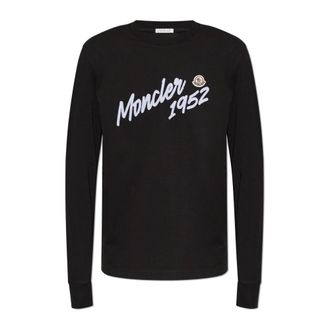 Moncler Logo T-Shirt - - Tops - Herren - Schwarzk - S