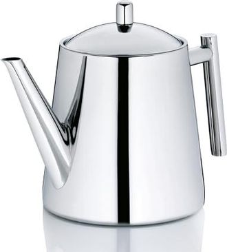 KELA Théière avec filtre, théière en acier inoxydable 1,7 l ANCONA, théière pour thé en vrac et sachets de thé, bouilloire à thé