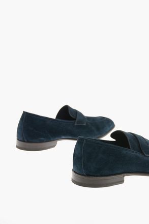 Ermenegildo Zegna Suede Penny Loafers LASOLA with Leather Sole Ermenegildo Zegna