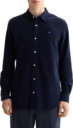 Scotch & Soda Herren Regular-Fit Shirt Hemd, Sky Captain 401, S