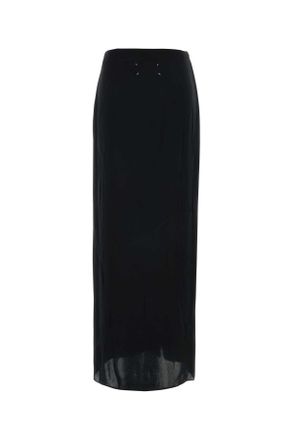 Maison Margiela Black Exterior: Acetate Silk Gonne Skirt