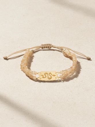 Diane Kordas Double Strand Armband Aus Kordel Mit Zirkonen Und Details Aus 14-karätigem Gold