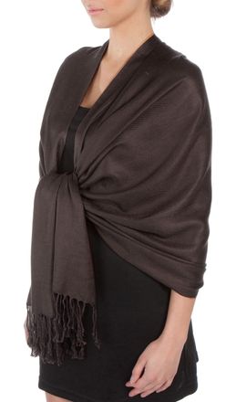 Sakkas Silky Feste weiche Pashmina Schal Wrap Stole - Kaffeebohne