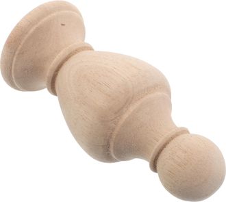 BESPORTBLE MOLUCKFU Unbehandeltes Holzs&auml;ulen-dekor Kugelf&ouml;rmiger Treppenpfostenaufsatz Geschnitzter R&ouml;mischer Stil Robuster Massivholz-postdeckel f&uuml;r DIY M&ouml;bel G