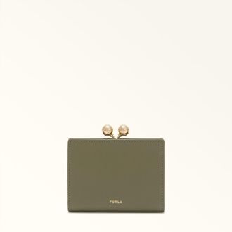 Furla Dots M&uuml;nzb&ouml;rse S Avocado Gr&uuml;n Sidney-kalbsleder Damen