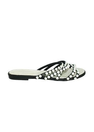 Chanel Pearl Beaded Flat Slides Size 37