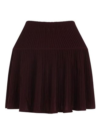 Alaia Mini Jupe - Bordeaux