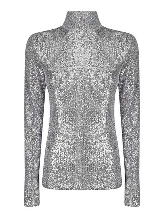 Paco Rabanne Rollkragenpullover - Silber