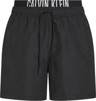 Calvin Klein Slip de Bain Homme Medium Double avec Cordon de Serrage, Noir (Pvh Black), M