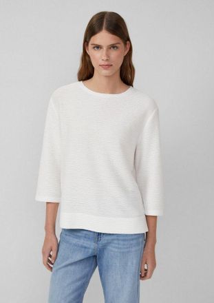 s.Oliver 3/4 Arm-Pullover Sweatshirt Leichtes Sweatshirt mit Struktur