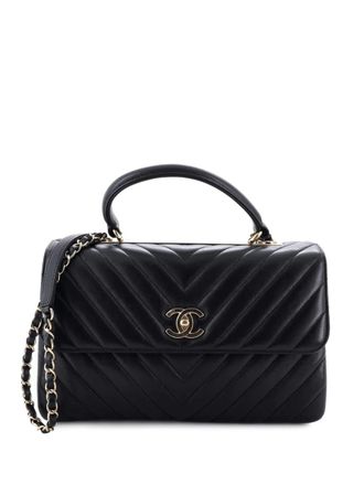 Chanel Trendy CC Top Handle Bag Chevron Lambskin Medium satchel - Noir