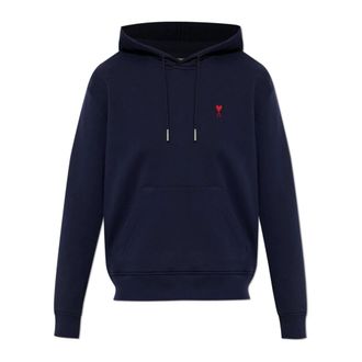 Ami Femme, Sweatshirts et sweats &agrave; capuche, Bleu, Taille: 38 FR SweaT-shirt avec logo brod&eacute;