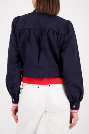 Monari Kurzjacke Nylon Stehkragen, Regular Fit, Kr&auml;uselung an der Schulter