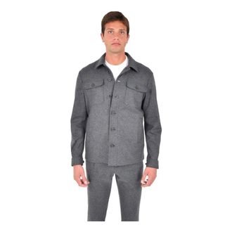 Drumohr Melange Overshirt - - Jackets - Herren - Grau - S