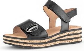 Gabor Sandales à plateforme pour femme, Noir 27., 37 EU