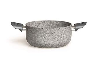 Excelsa Country Rock Kochtopf mit 2 Griffen, 20 cm, Aluminium, Grau