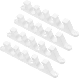 BESPORTBLE SHINEOFI 4 St&uuml;ck Wei&szlig;e Verstellbare Kunststoff Halterungen f&uuml;r Garten und Terrassenm&ouml;bel 5 Fach Verstellbare Ersatz R&uuml;ckenlehnenhalterungen f&uuml;r Klapp 