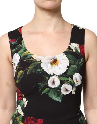 Dolce & Gabbana Floral Print Dress - Black