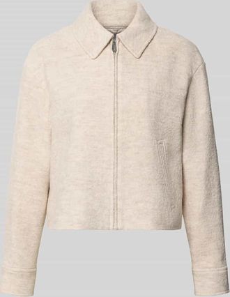 Comma Regular Fit Blazer aus Viskose-Woll-Mix mit Eingrifftaschen