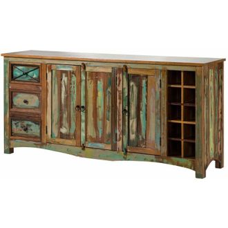 Massivmoebel24 Sideboard Altholz 193x45x90 mehrfarbig lackiert nature of spirit 15
