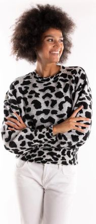 Akep Femme, Pulls, Gris, Taille: 38 FR Pull gris tacheté