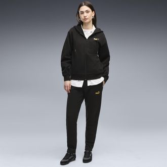 Puma Ensemble de surv&ecirc;tement avec veste &agrave; capuche M&eacute;tallique Femme, V&ecirc;tements, Noir, XL