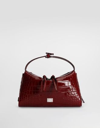 Dolce & Gabbana Vittoria Alligator Crossbody Bag - Mann Collection Red Onesize