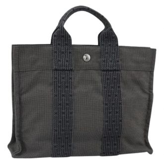 Herm&egrave;s Pre-owned Vintage Canvas Tote Bag - - Pre-owned - Damen - Grau - ONE SIZE