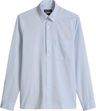 Marc O'Polo Baumwollhemd in Twill-Qualit&auml;t mit Button Down-Kragen, Regular Fit in