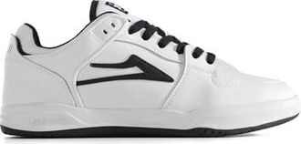 Lakai Telford Low Skate Chaussures pour homme - Chaussures de skateboard pour homme, blanc/noir, 44.5 EU