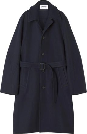 Lanvin manteau à taille ceinturée - Bleu