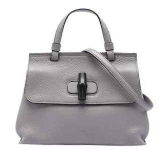 Gucci Pre-owned Bamboo Satchel - Femme - Pre-owned - Gris - Taille: ONE Size