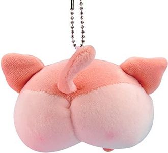 Generic Porte-cl&eacute;s mignon doux p&ecirc;che hanche chat fesses jouets corgi chien cochon cul porte-cl&eacute;s sac d&eacute;coration mode pendentif fille enfant peluche poup&eacute;e por
