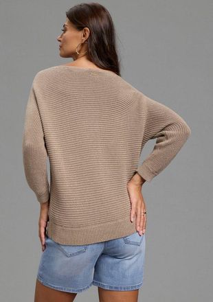 Laura Scott 3/4 Arm-Pullover mit Glitzergarn und l&auml;ssigem Schnitt