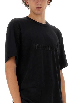 Helmut Lang Logo Cotton T-Shirt - Black