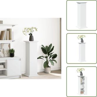 vidaXL vidaXL Postament mit Stauraum Wei&szlig; 31x30x90 cm Holzwerkstoff
