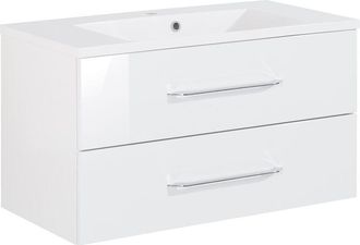 Fackelmann B.clever Waschtischset 90cm Korpusfarbe: Weiß Matt